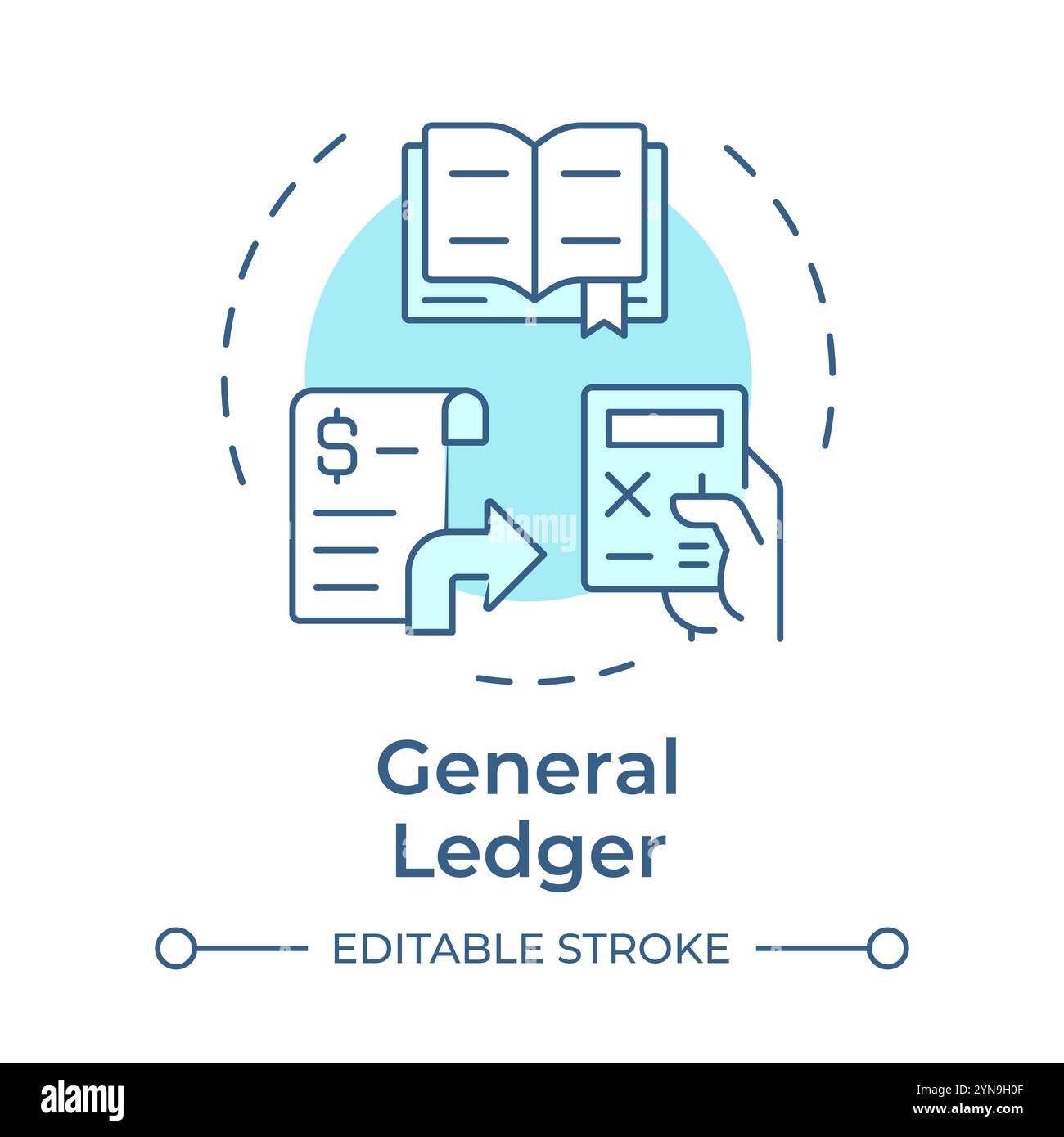 General ledger soft blue concept icon Stock Vector Image & Art - Alamy