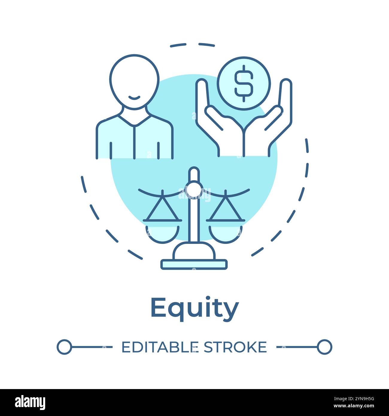 Equity soft blue concept icon Stock Vector Image & Art - Alamy