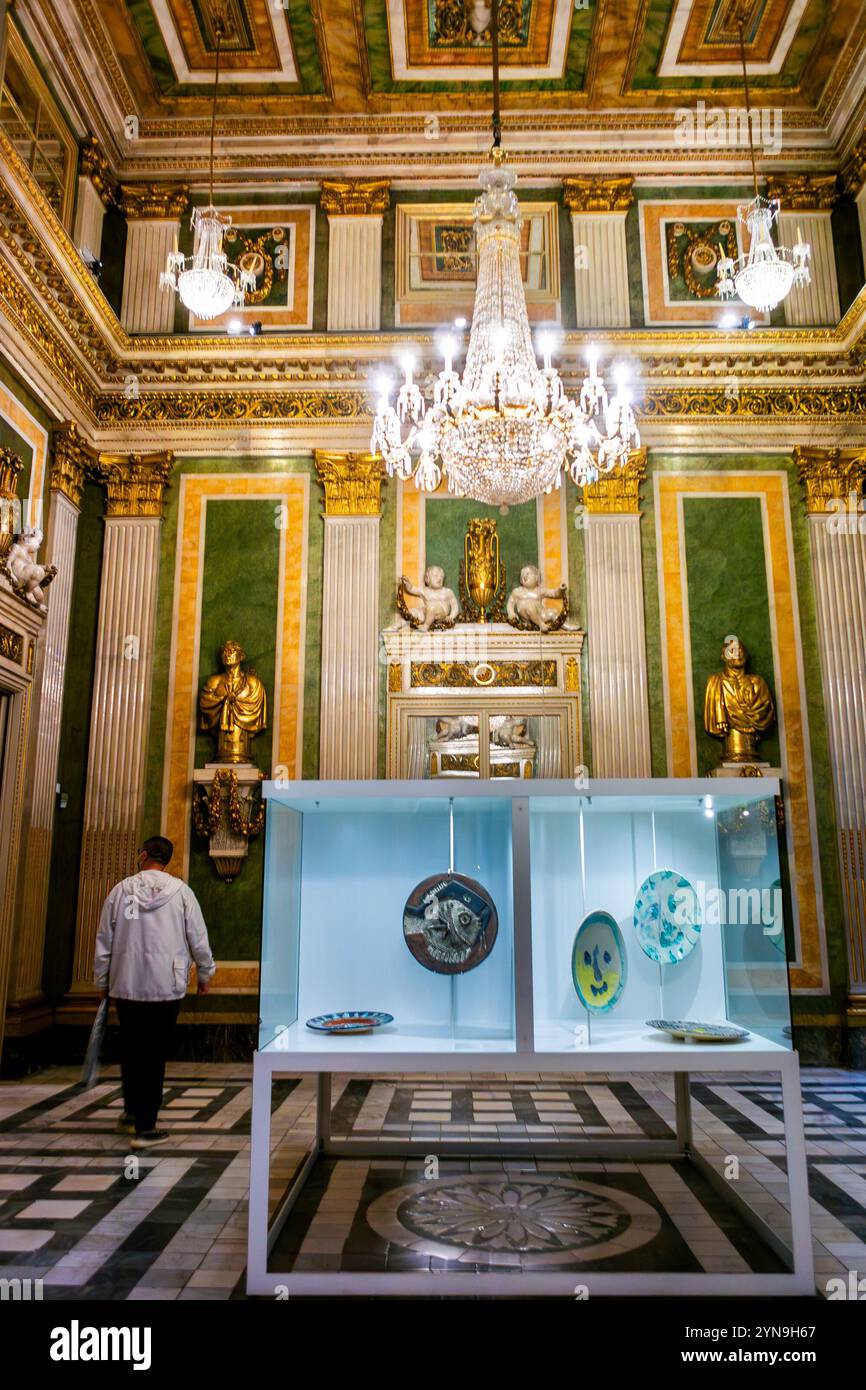 Barcelona, Spain, Picasso Museum, Interior View, Chandelier, Luxury ...