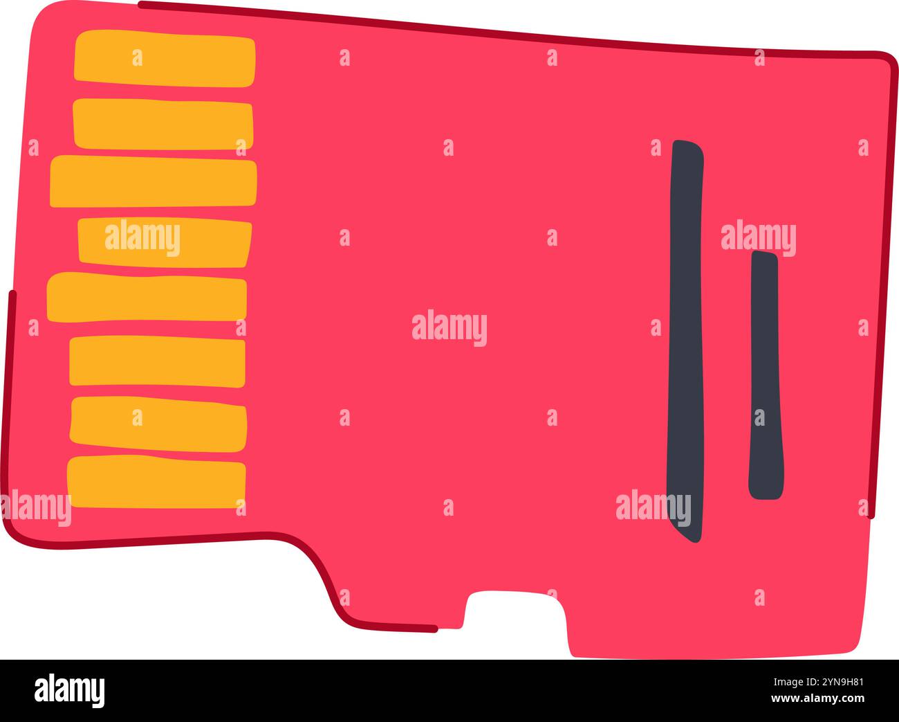 smartphone microsd card cartoon vector illustration Stock Vector Image ...