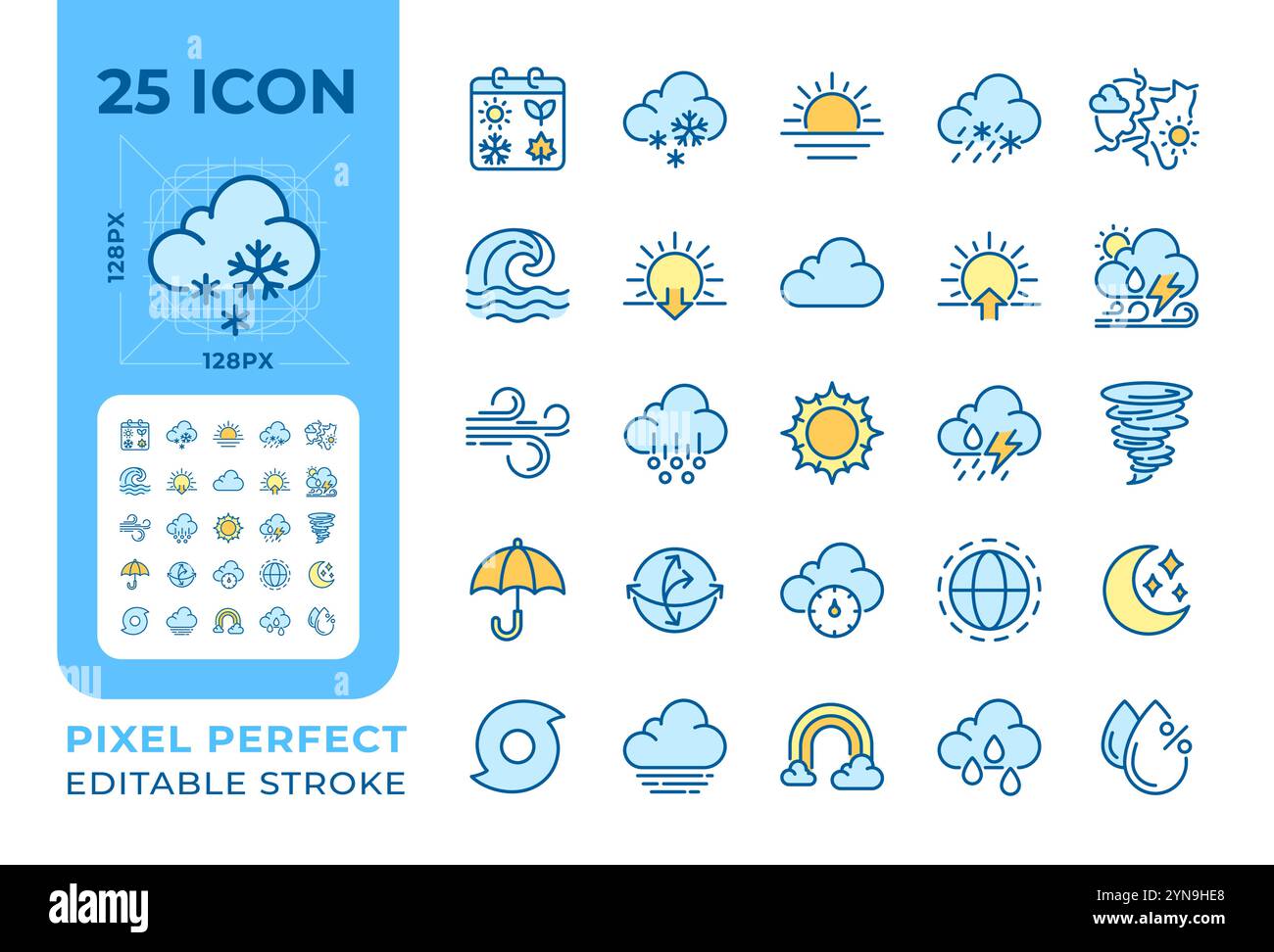 Meteorology RGB color icons set. Weather forecast symbols ...