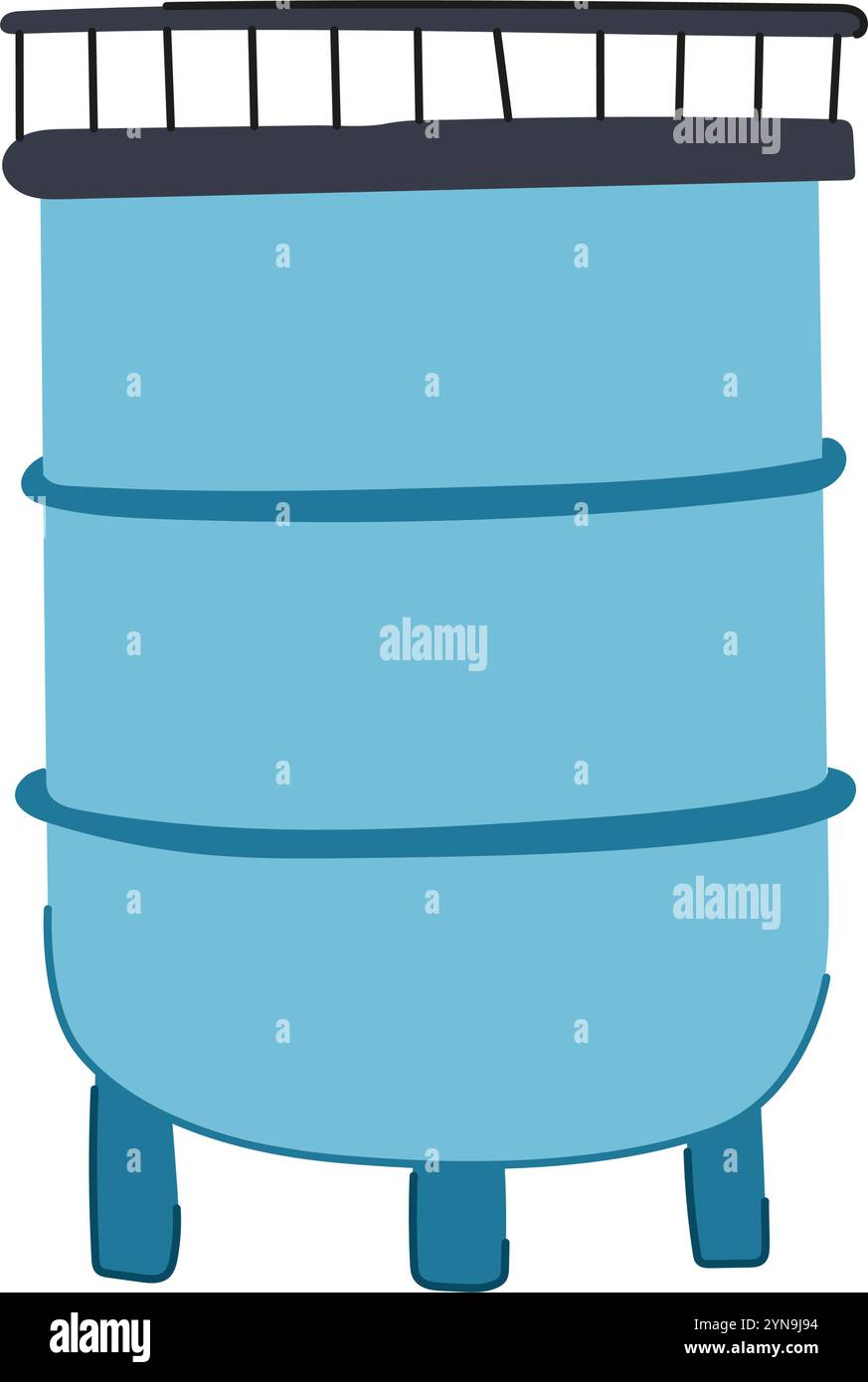 fuel oil tank storage cartoon vector illustration Stock Vector Image ...