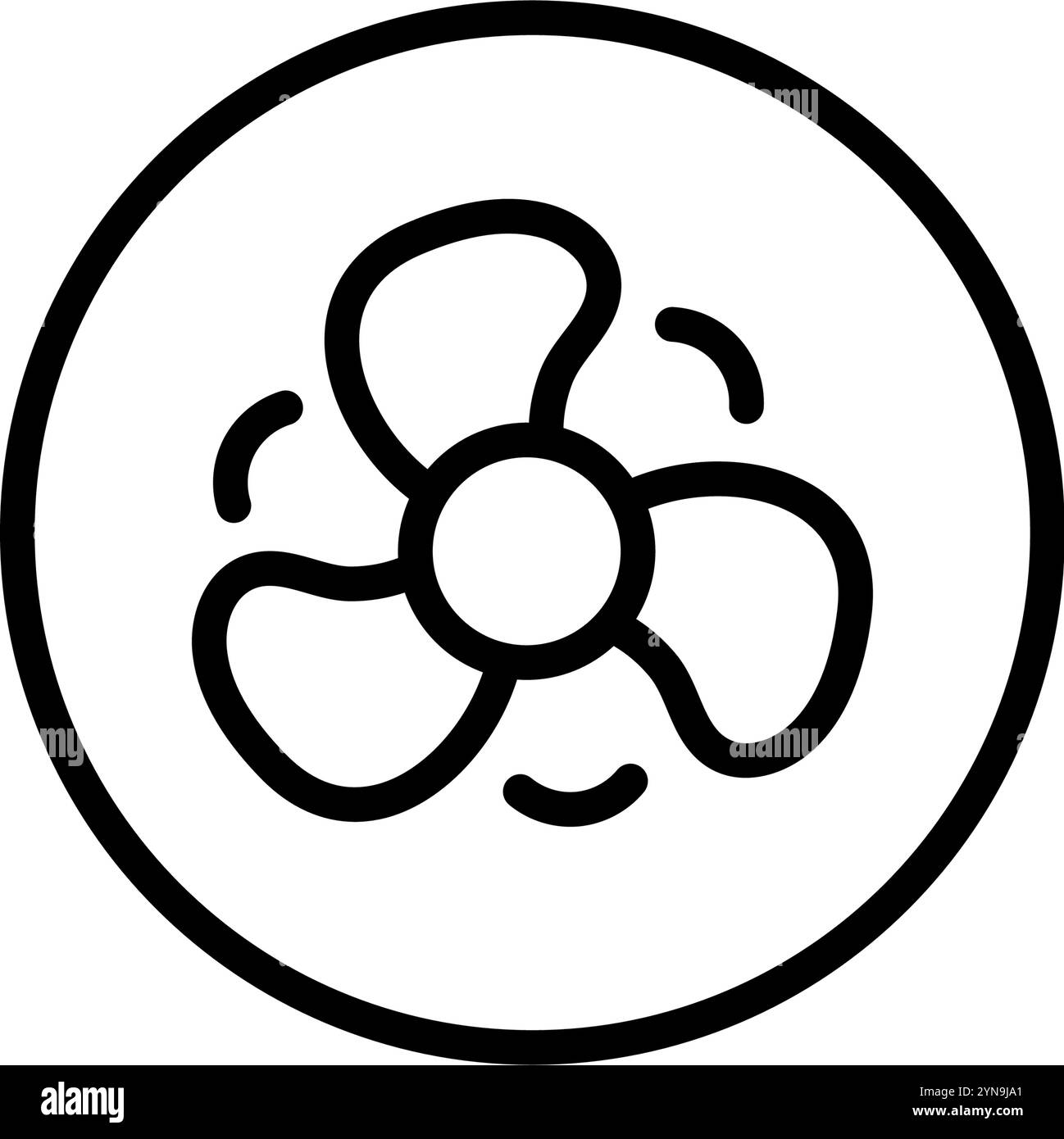 Simple fan or ventilator outline icon. Concept for your logo web mobile ...