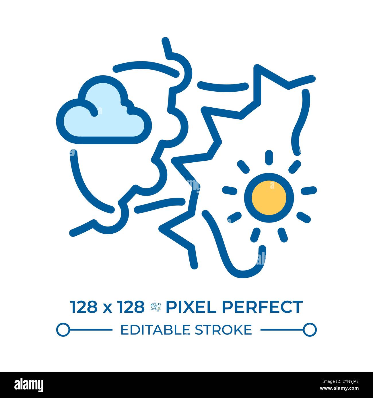 Cartoon weather map hi-res stock photography and images - Alamy