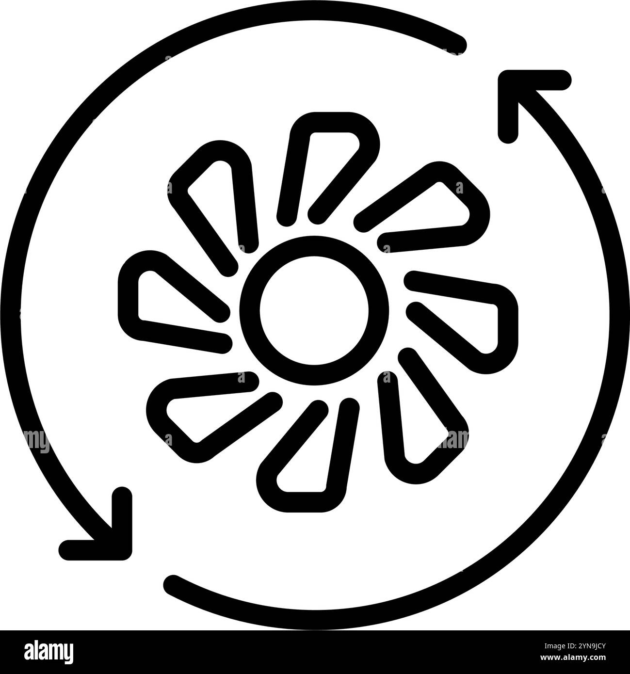 Simple fan or ventilator outline icon. Concept for your logo web mobile ...