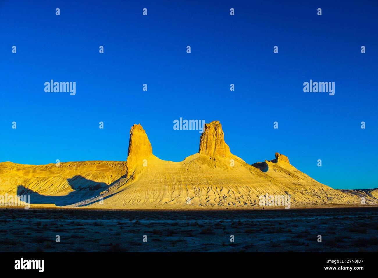rock pinnacles at sunrise in Boszhira valley, Mangystau, Kazakhstan ...