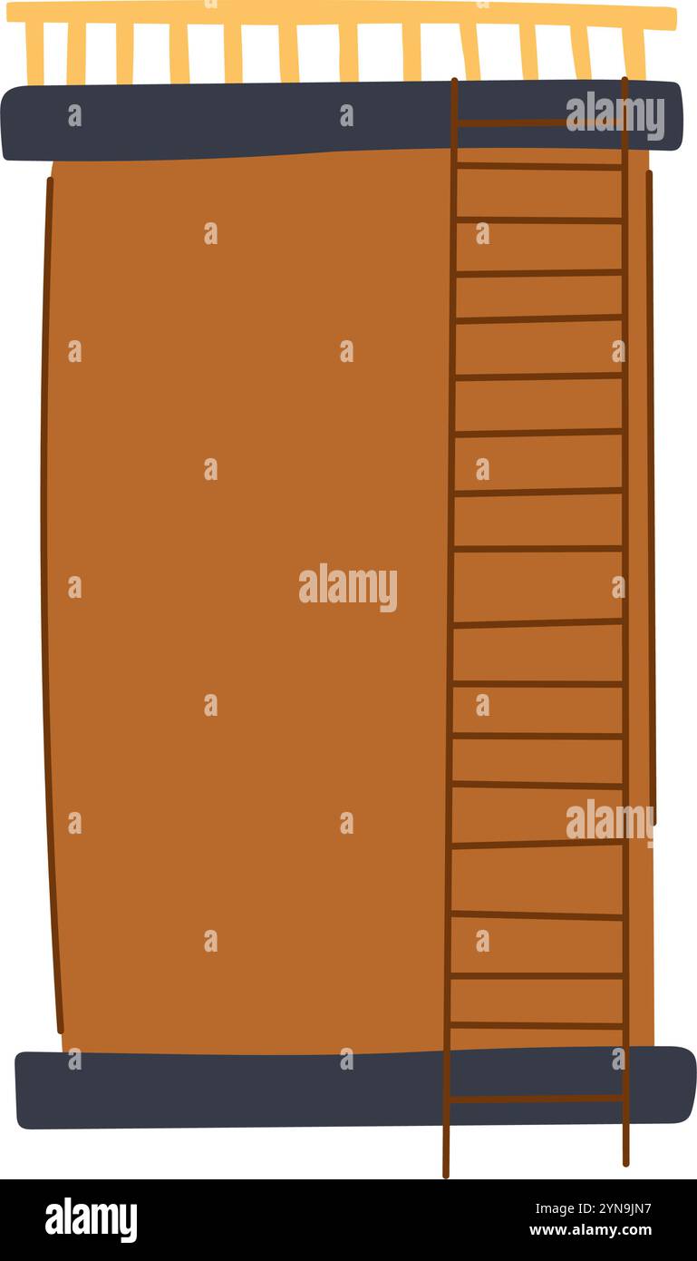single oil tank storage cartoon vector illustration Stock Vector Image ...