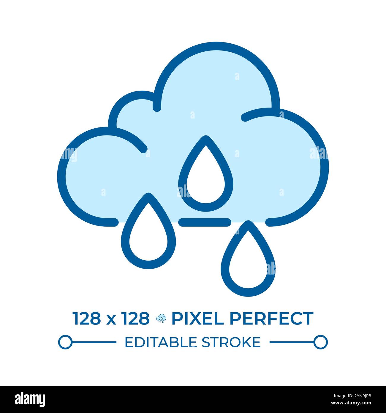 Rain RGB color icon Stock Vector Image & Art - Alamy