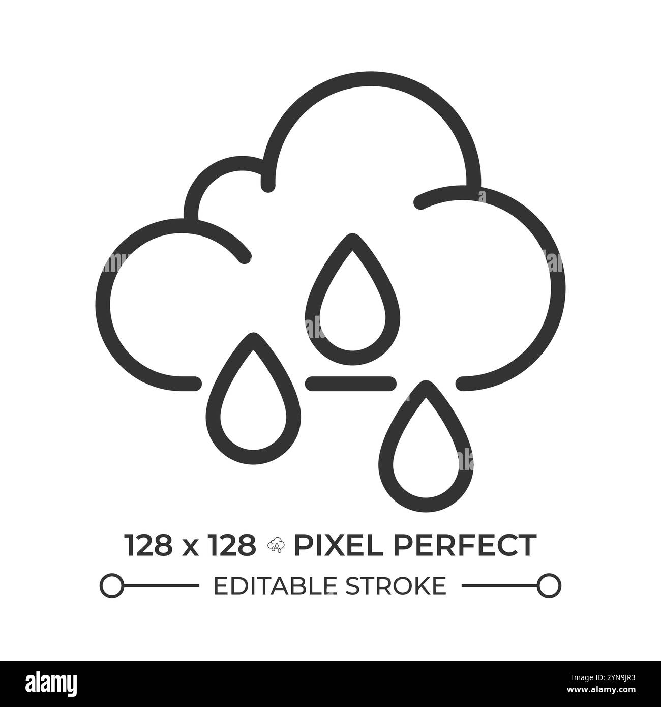 Rain linear icon Stock Vector Image & Art - Alamy