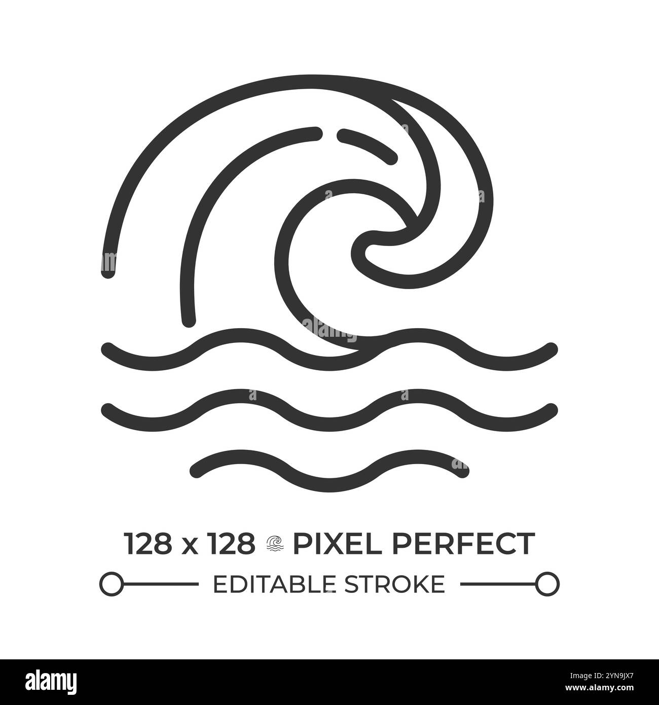 Wave tsunami Black and White Stock Photos & Images - Alamy