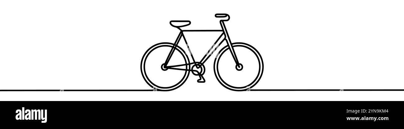 Minimalist vector illustration representing a bicycle standing on a ...