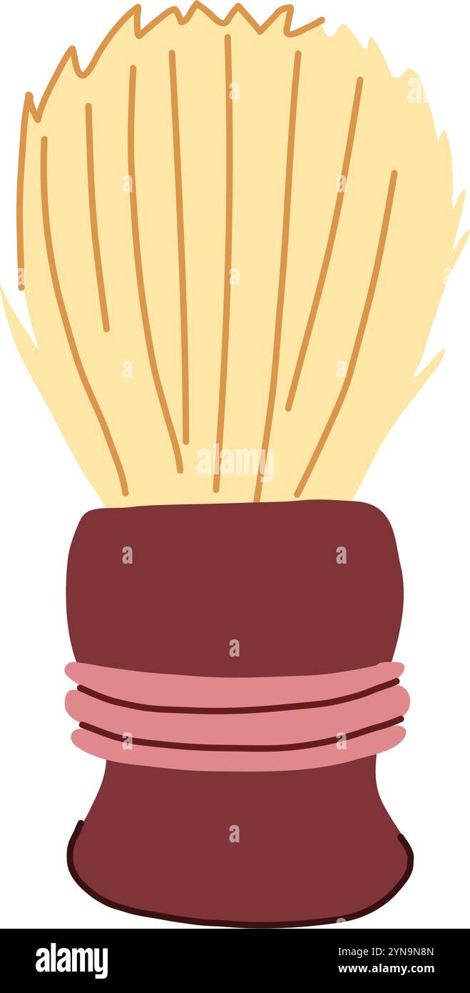 soft shaving brush cartoon vector illustration Stock Vector Image & Art ...