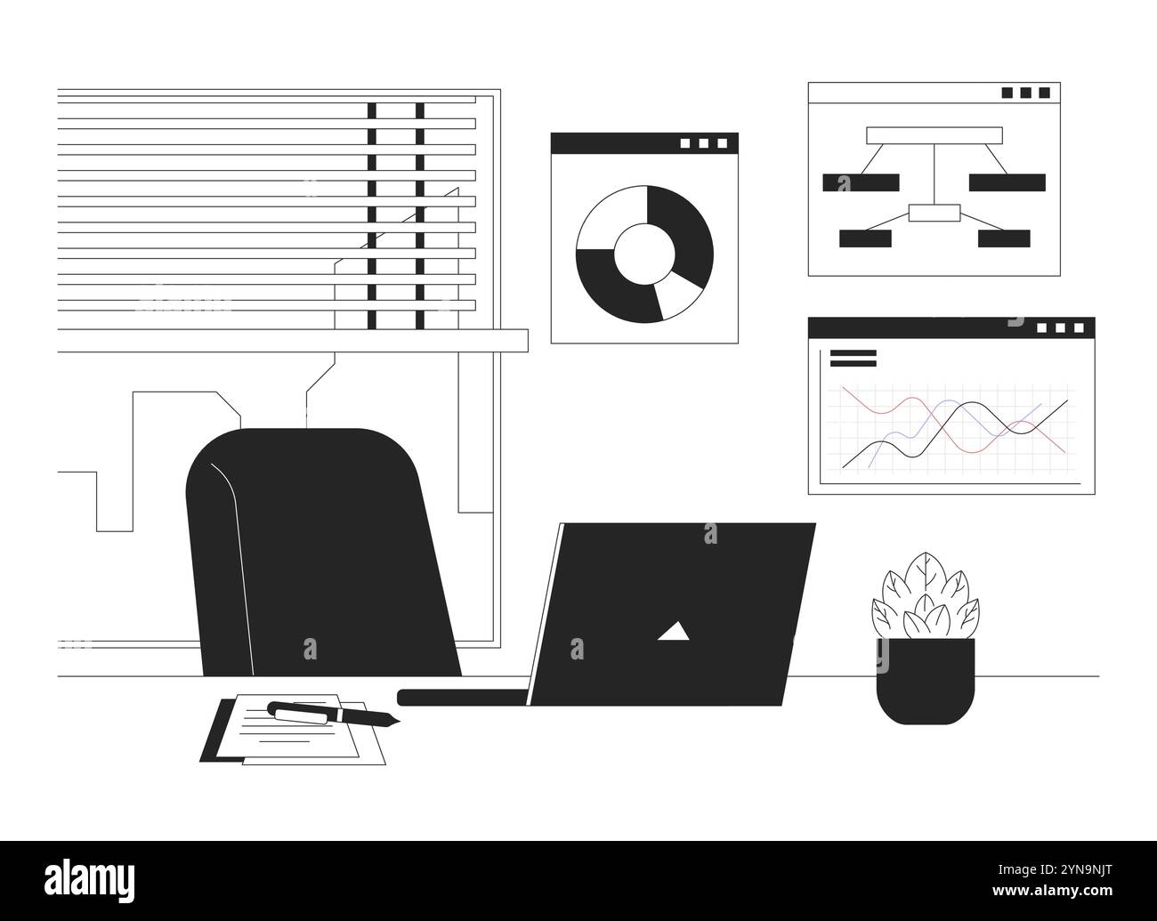 Image graphs data digital Stock Vector Images - Alamy