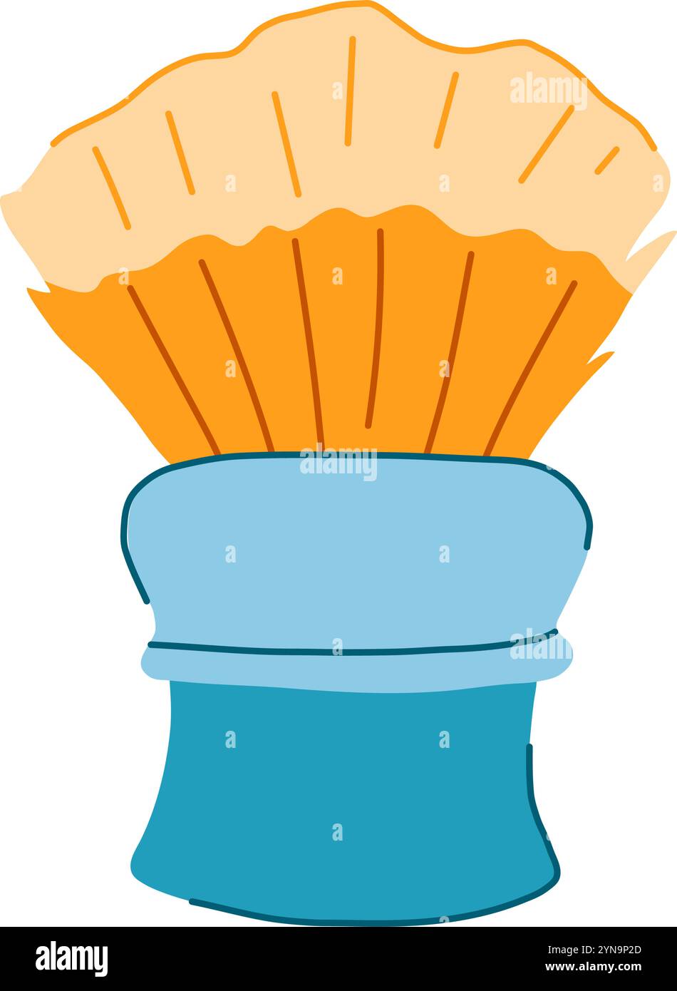 grooming shaving brush cartoon vector illustration Stock Vector Image ...