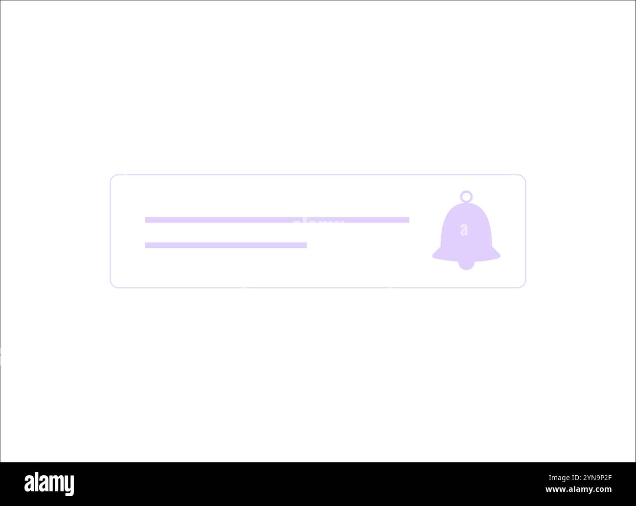 Notification Bell On Simplistic Interface Design In Flat Vector ...