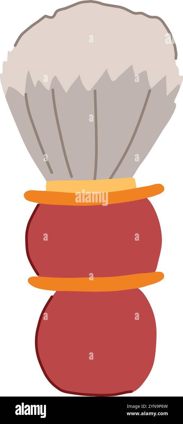 shave shaving brush cartoon vector illustration Stock Vector Image ...