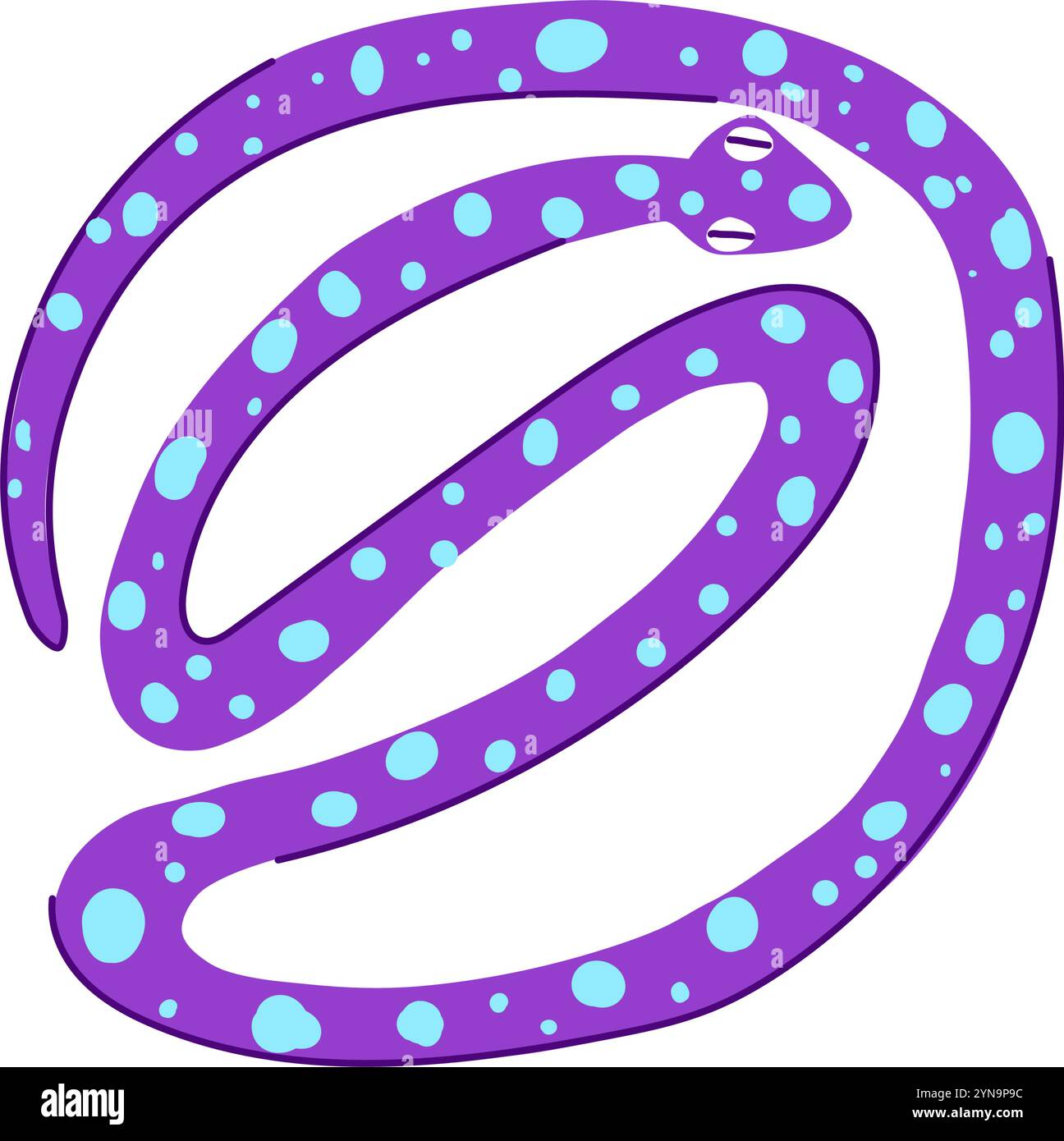 serpent snake oriental cartoon vector illustration Stock Vector Image ...