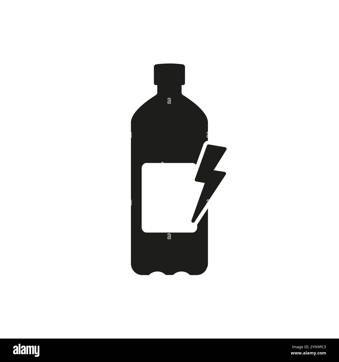 Energy Drink Bottle Silhouette Icon. Energize Beverage Increase ...
