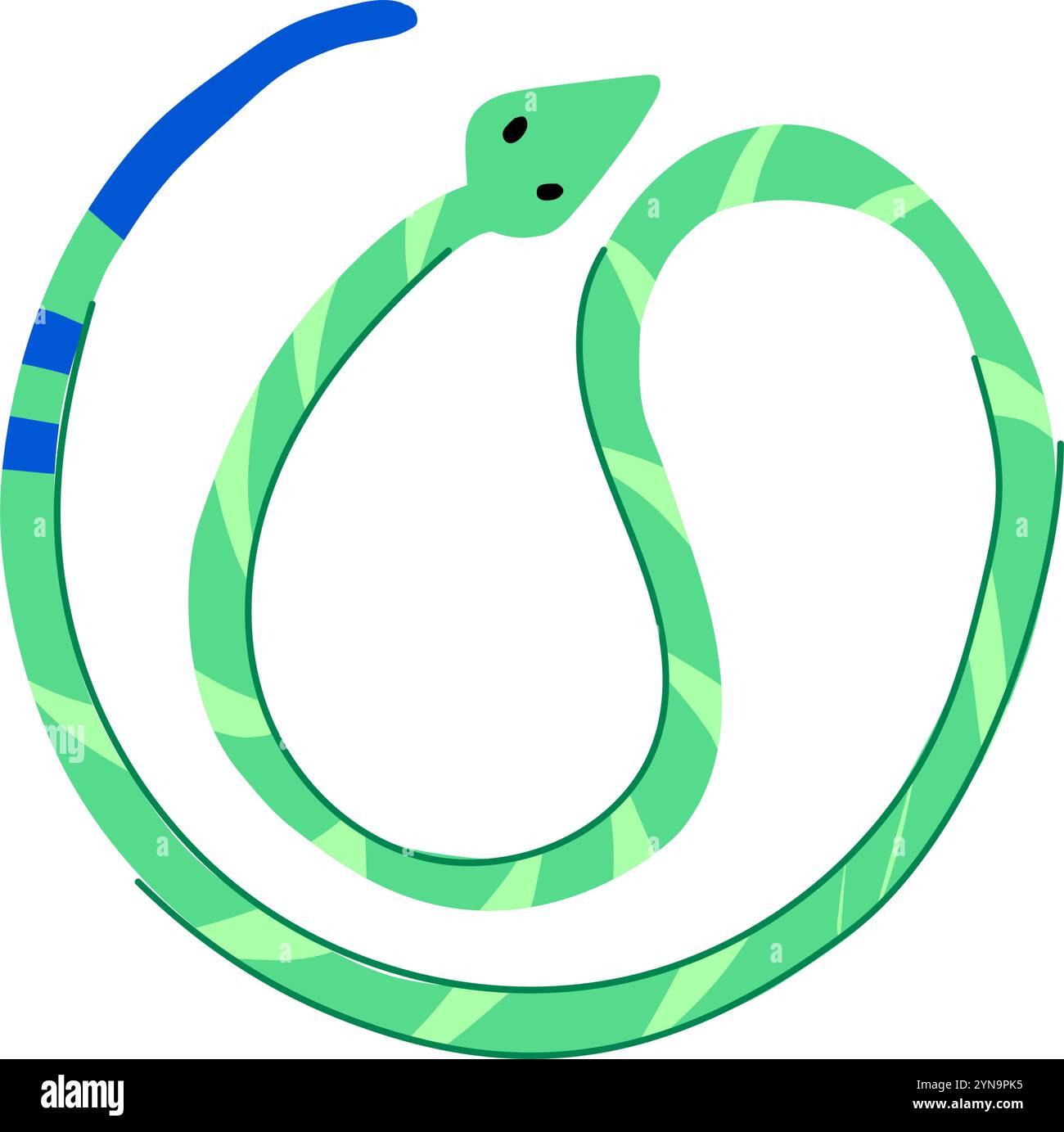 fangs snake oriental cartoon vector illustration Stock Vector Image ...