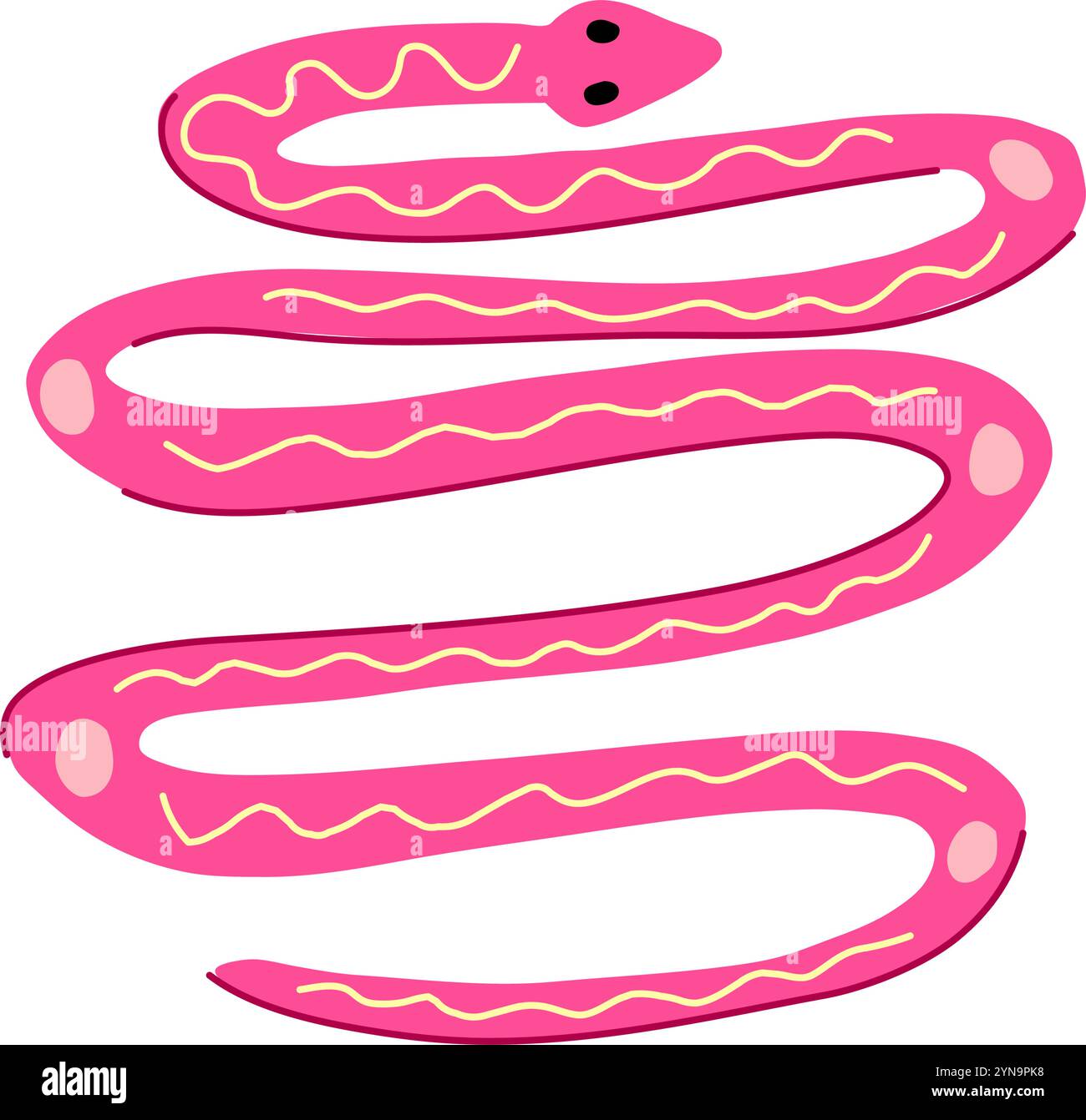 slither snake oriental cartoon vector illustration Stock Vector Image ...