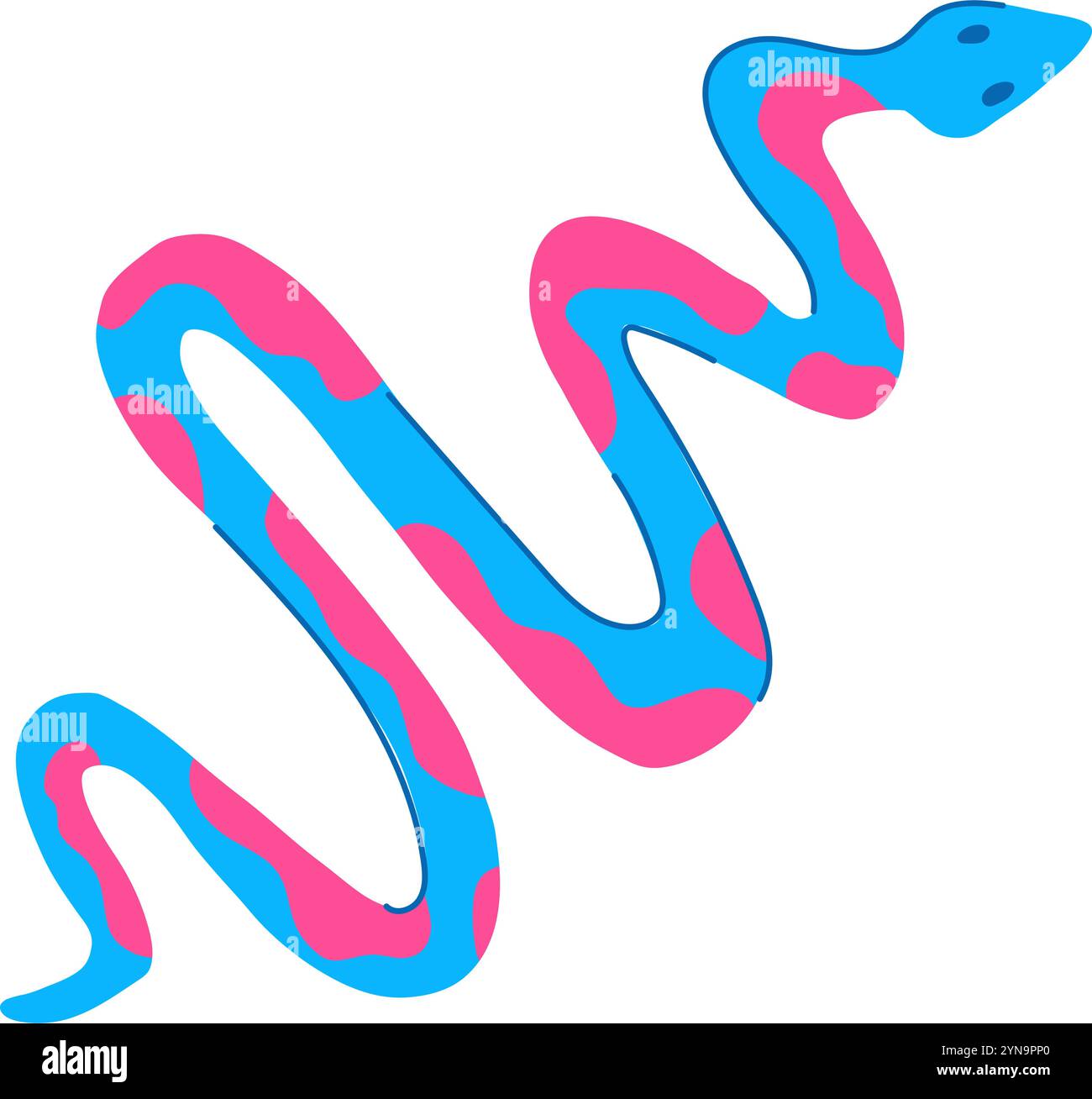 danger snake oriental cartoon vector illustration Stock Vector Image ...