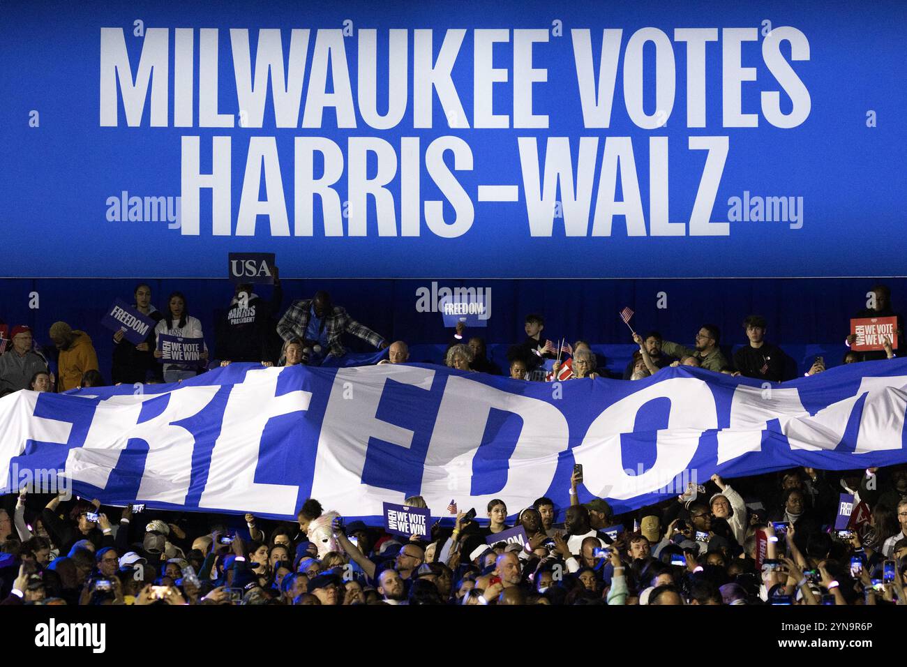 United States of America, Milwaukee. November 1, 2024. A Harris rally ...