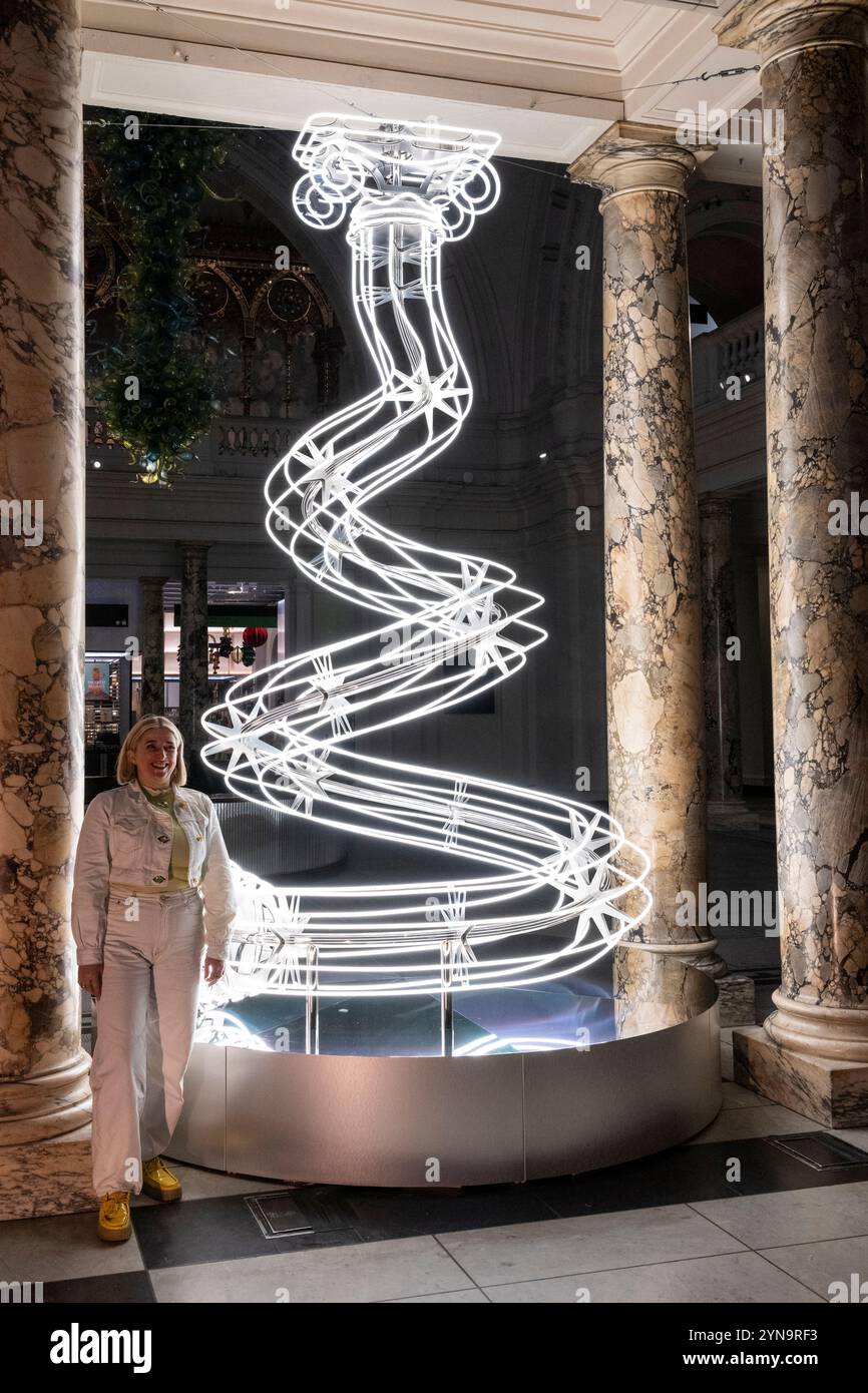 London, UK. 25 November 2024. Unveiling at the V&A of ‘All Lit Up ...