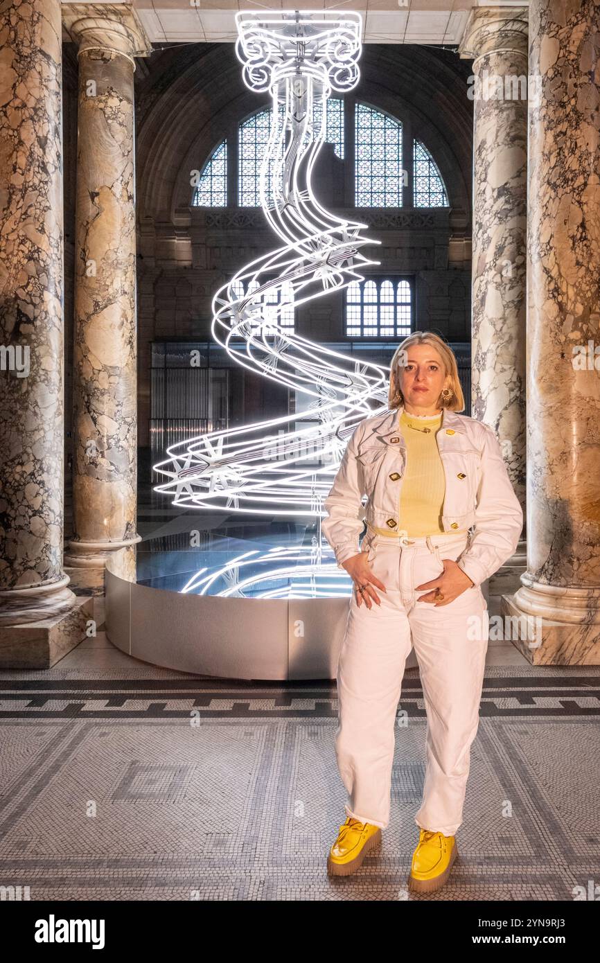 London, UK. 25 November 2024. Unveiling at the V&A of ‘All Lit Up ...