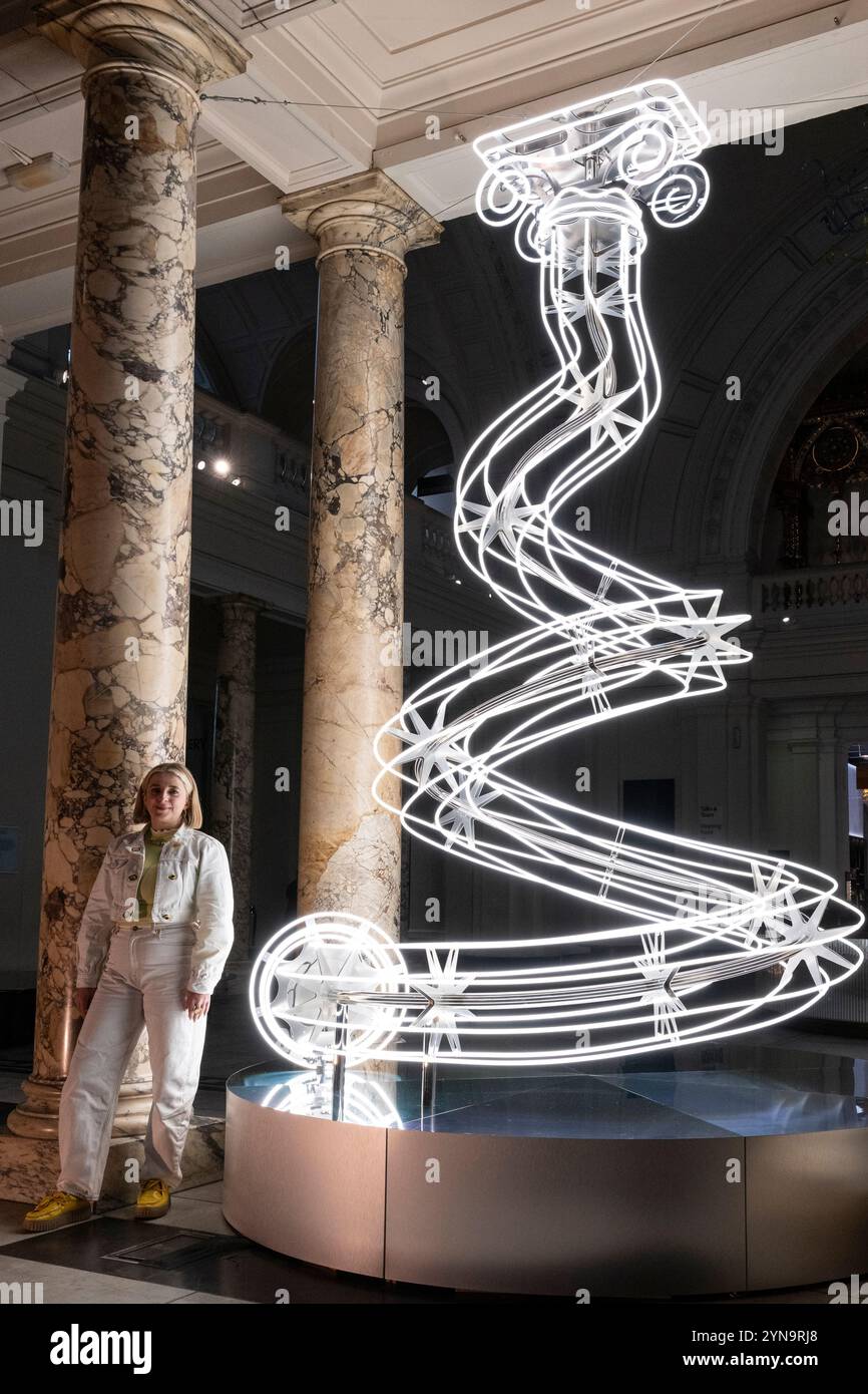 London, UK. 25 November 2024. Unveiling at the V&A of ‘All Lit Up ...