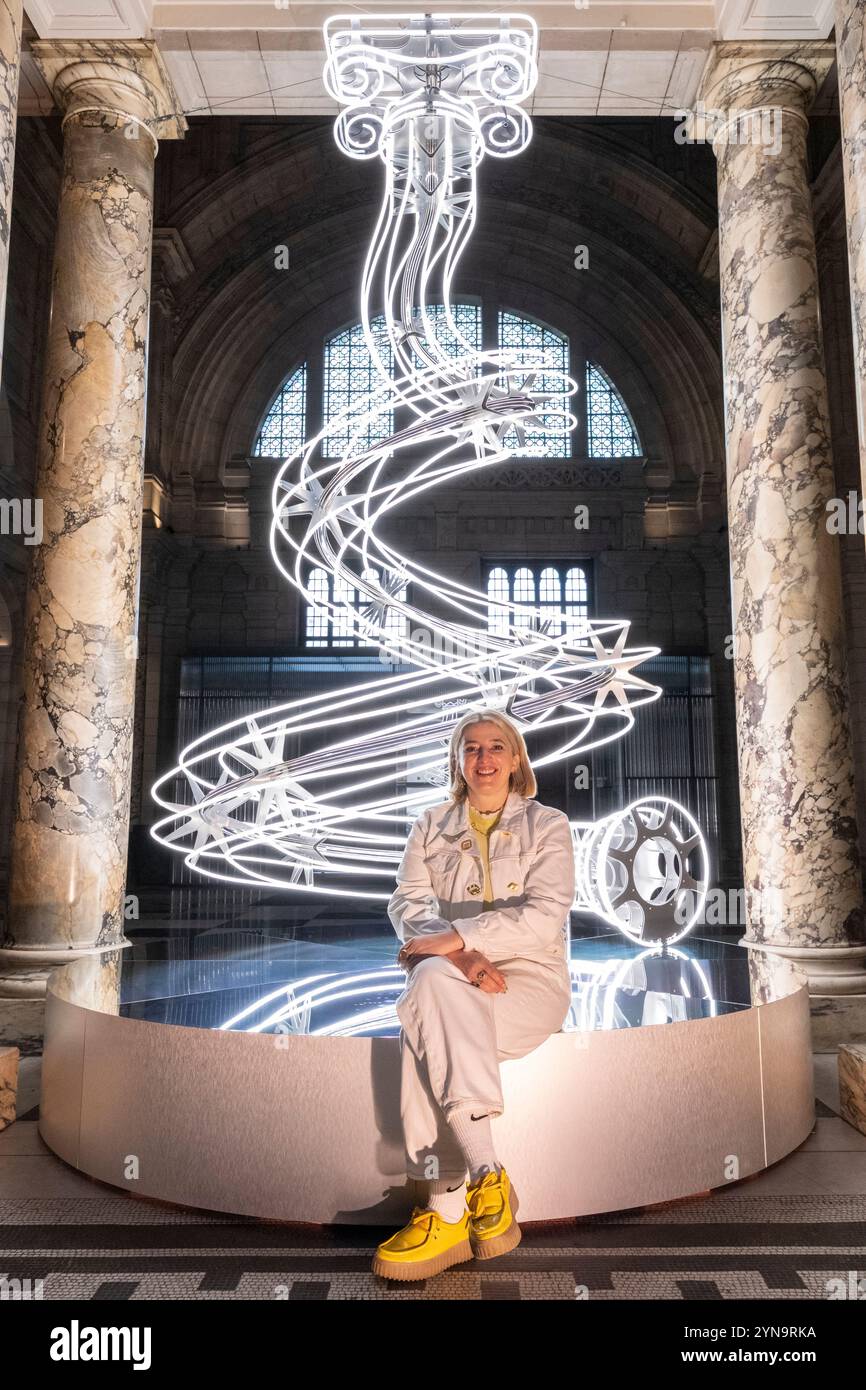 London, UK. 25 November 2024. Unveiling at the V&A of ‘All Lit Up ...