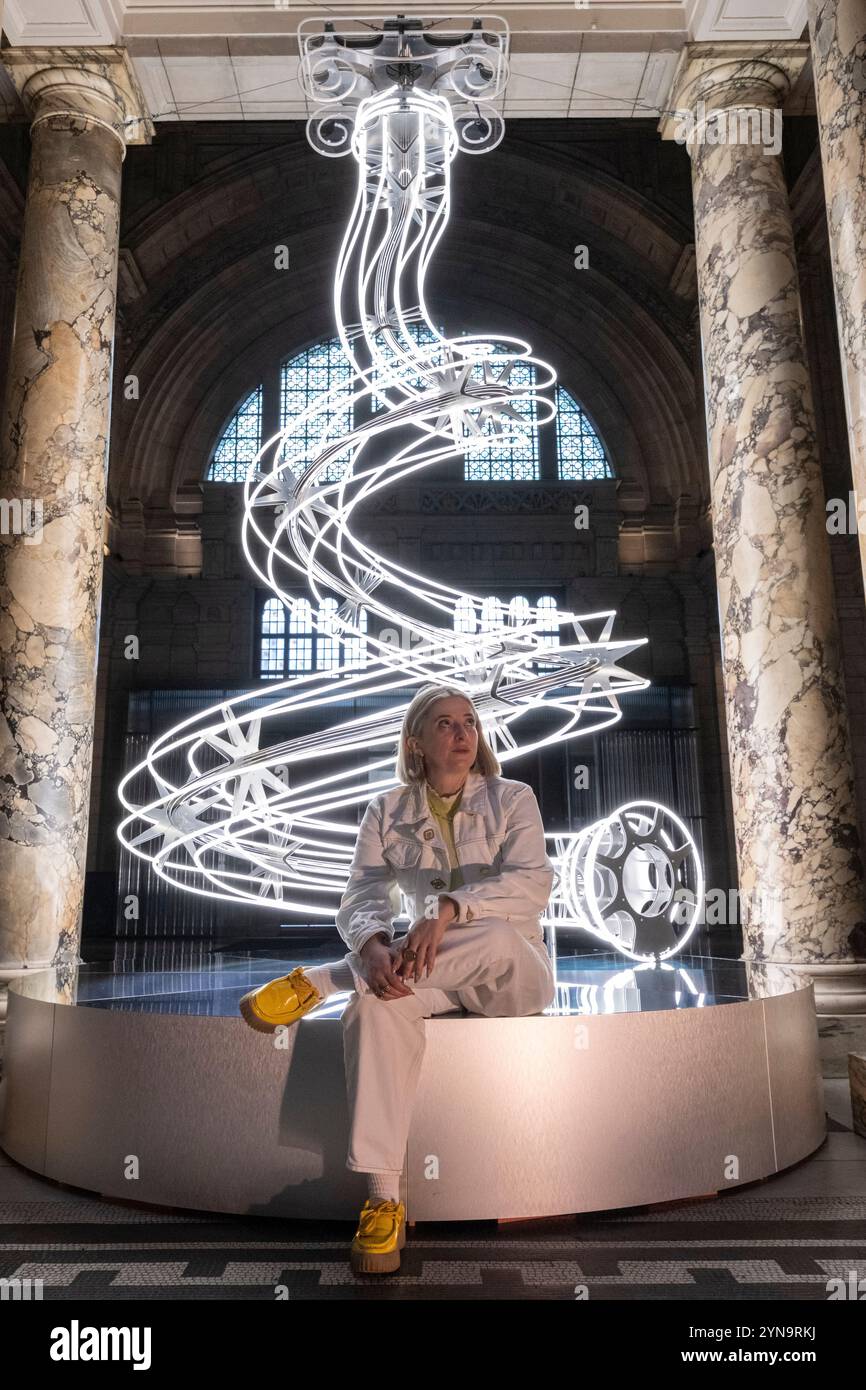 London, UK. 25 November 2024. Unveiling at the V&A of ‘All Lit Up ...