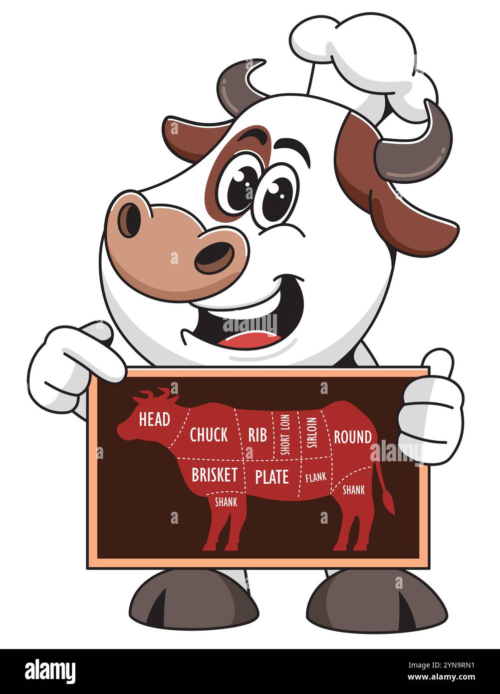 Diagram of cow hi-res stock photography and images - Alamy