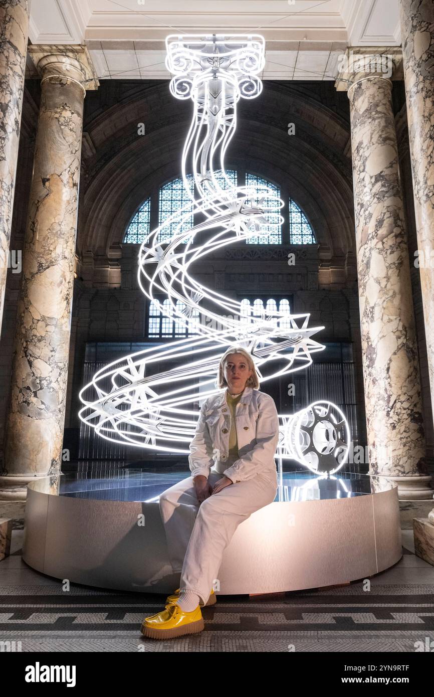 London, UK. 25 November 2024. Unveiling at the V&A of ‘All Lit Up ...