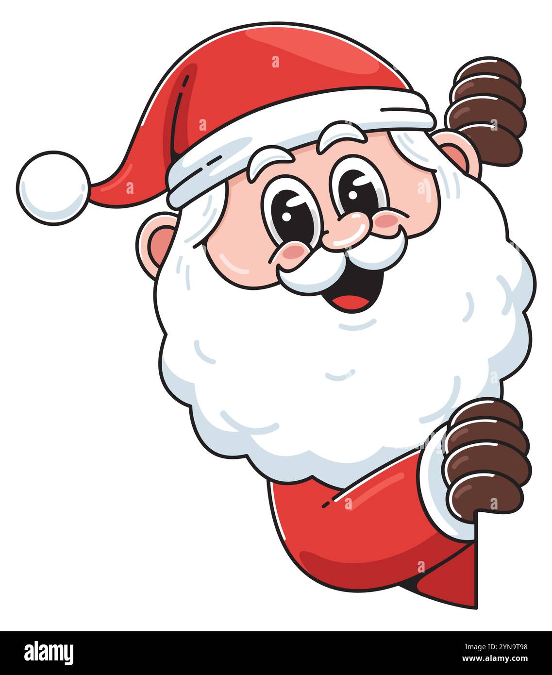 Cheerful Santa Claus Cartoon Illustration Stock Vector Image & Art - Alamy