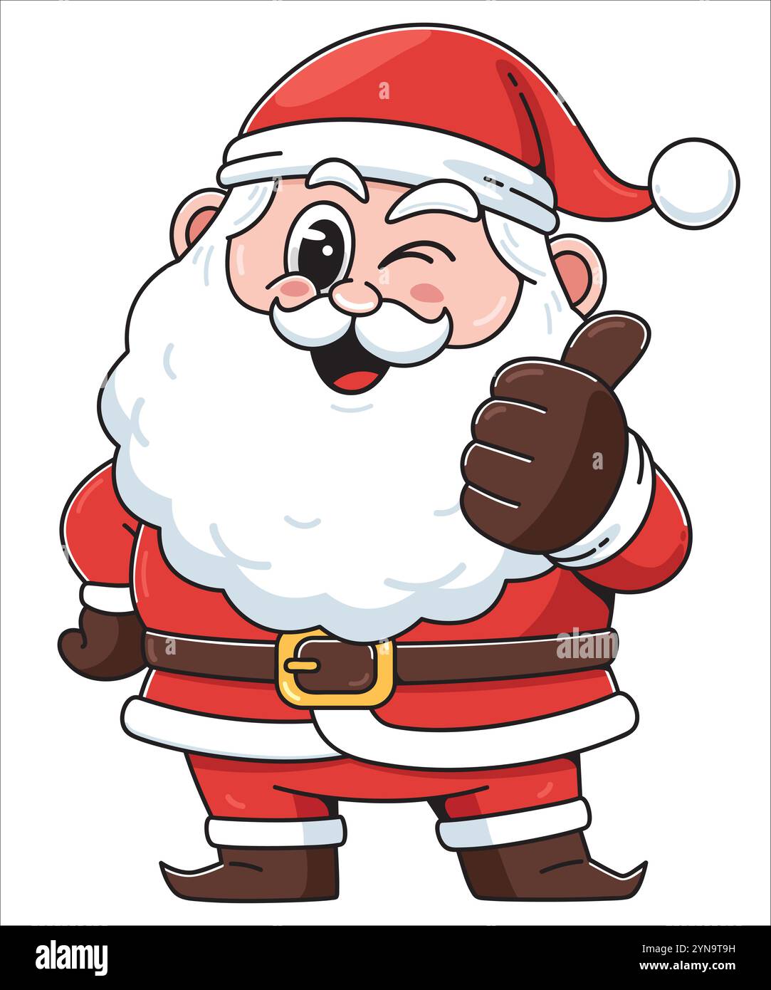 Christmas santa claus thumbs up Stock Vector Images - Alamy
