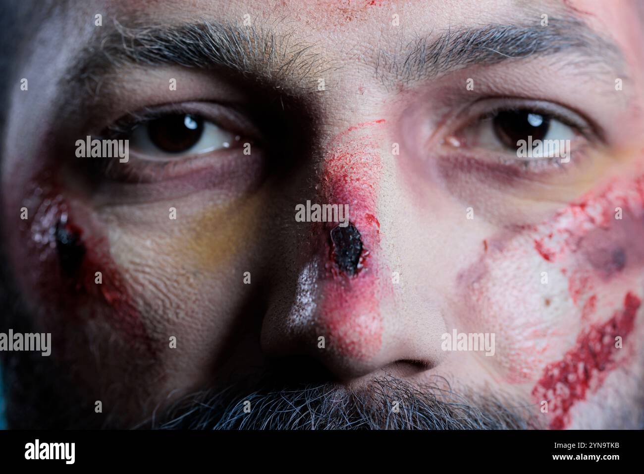 Actor zombie makeup on face hi-res stock photography and images - Alamy