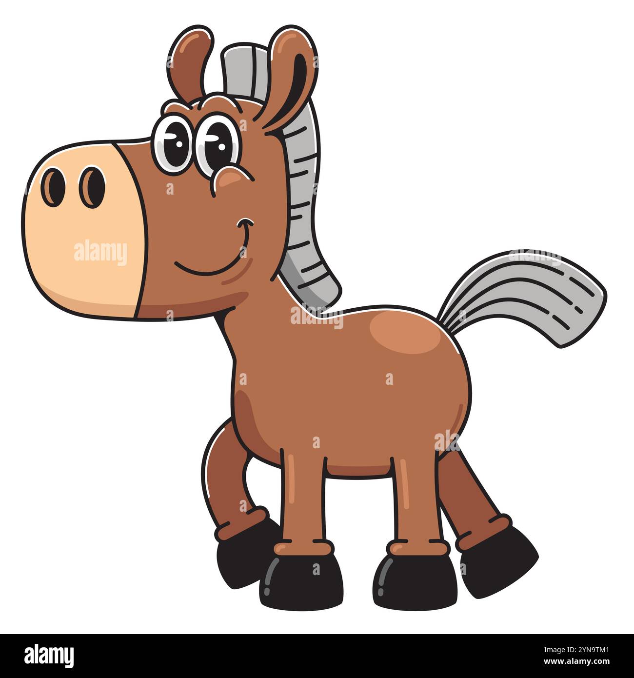 Horse cartoon hi-res stock photography and images - Alamy