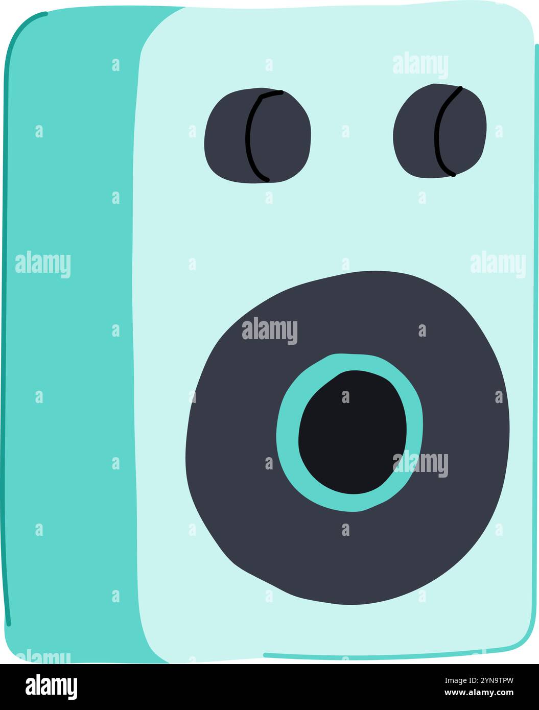 stereo speaker music cartoon vector illustration Stock Vector Image ...