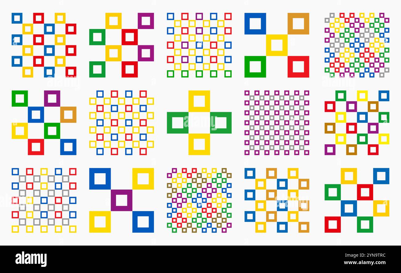 Squares patterns wallpaper Stock Vector Images - Alamy