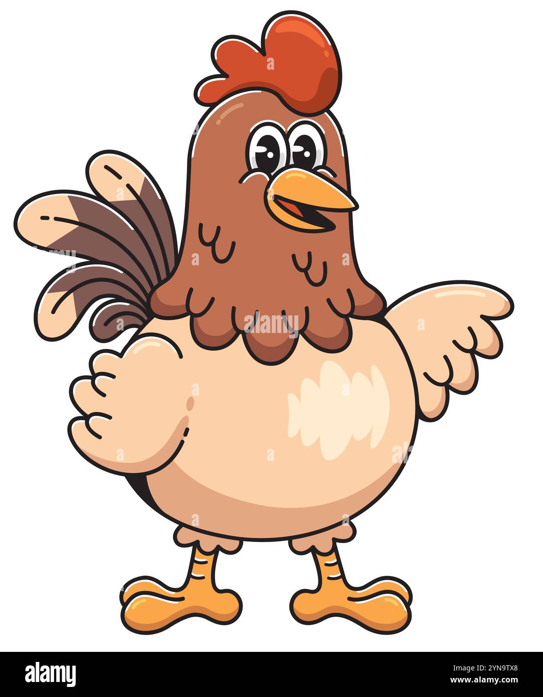 Cartoon chicken chicken drawing hi-res stock photography and images - Alamy