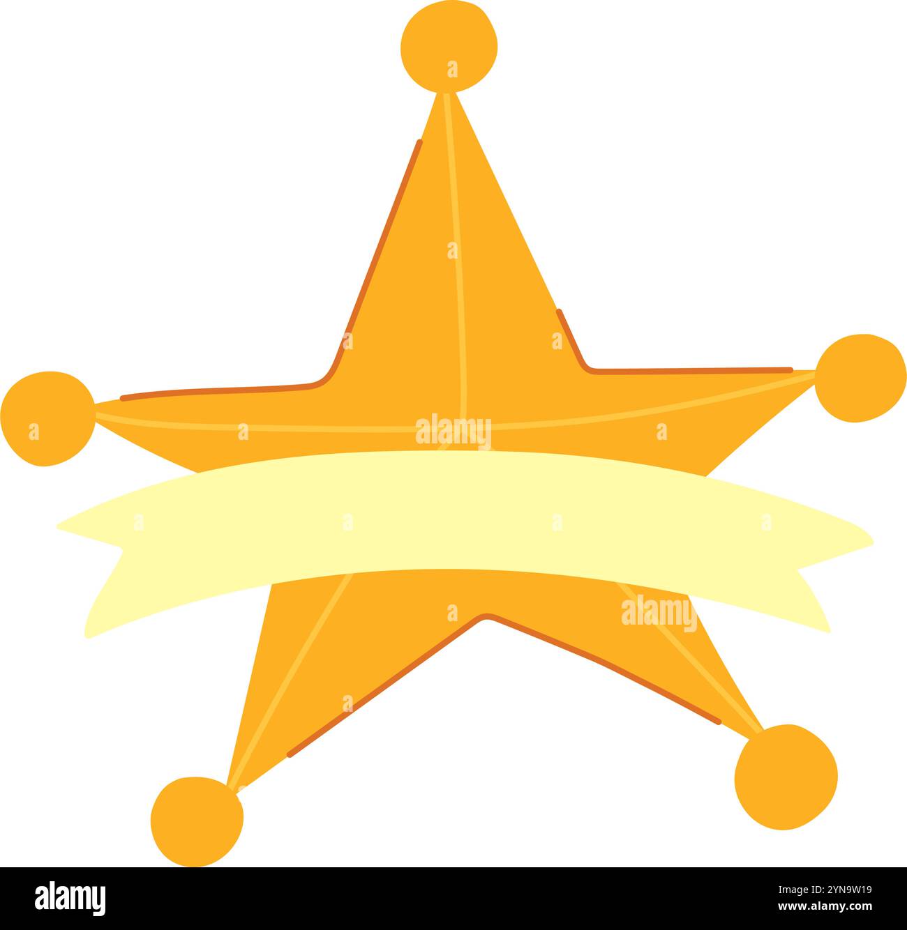 honor star badge cartoon vector illustration Stock Vector Image & Art ...