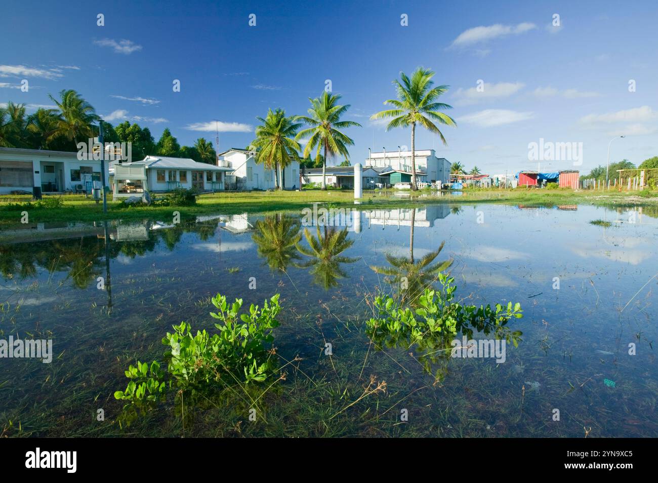 Funafuti being flooded by sea water incursion onto Funafuti Atol the ...