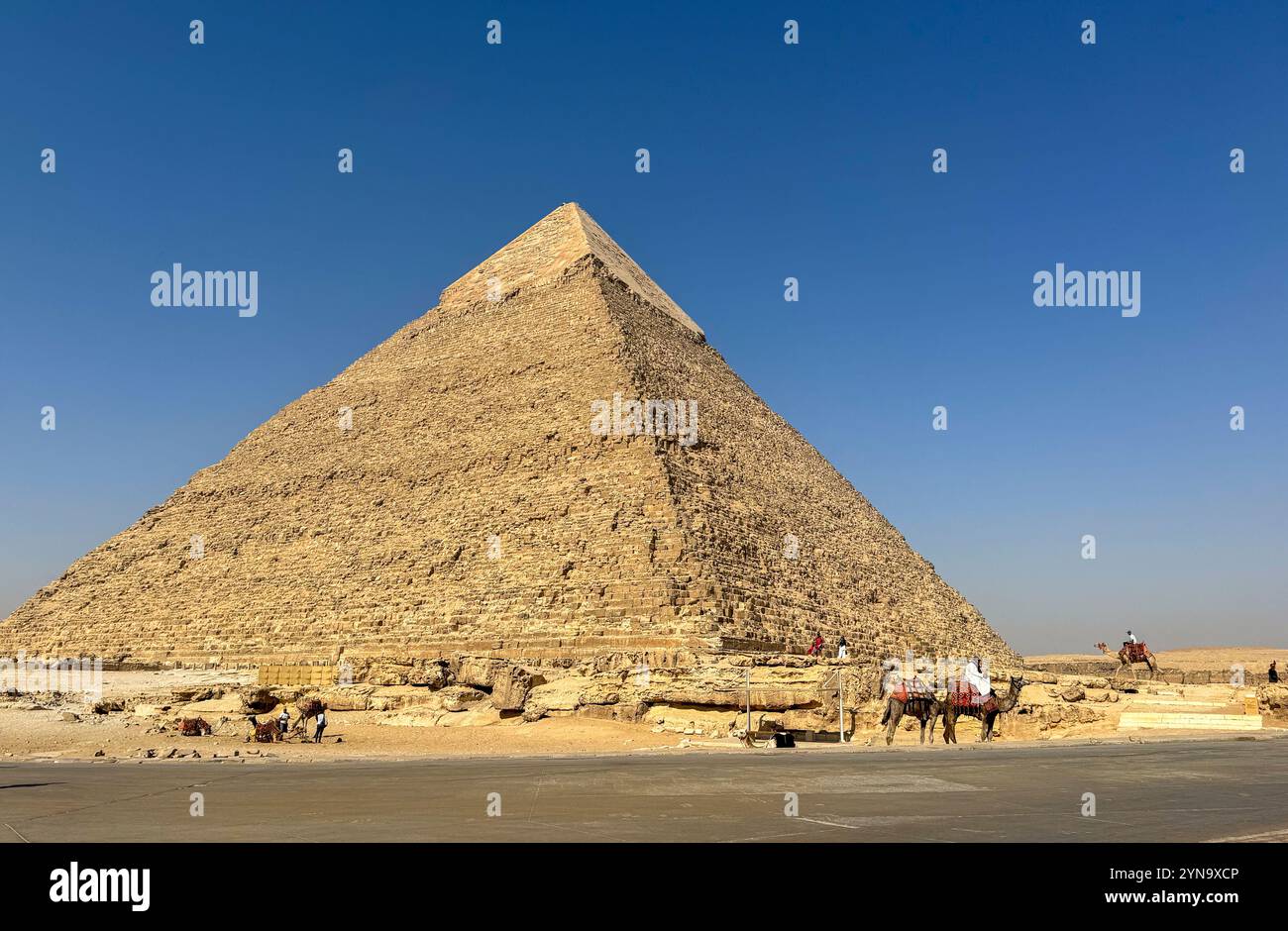 pyramids of giza travel guide in egypt Stock Photo - Alamy