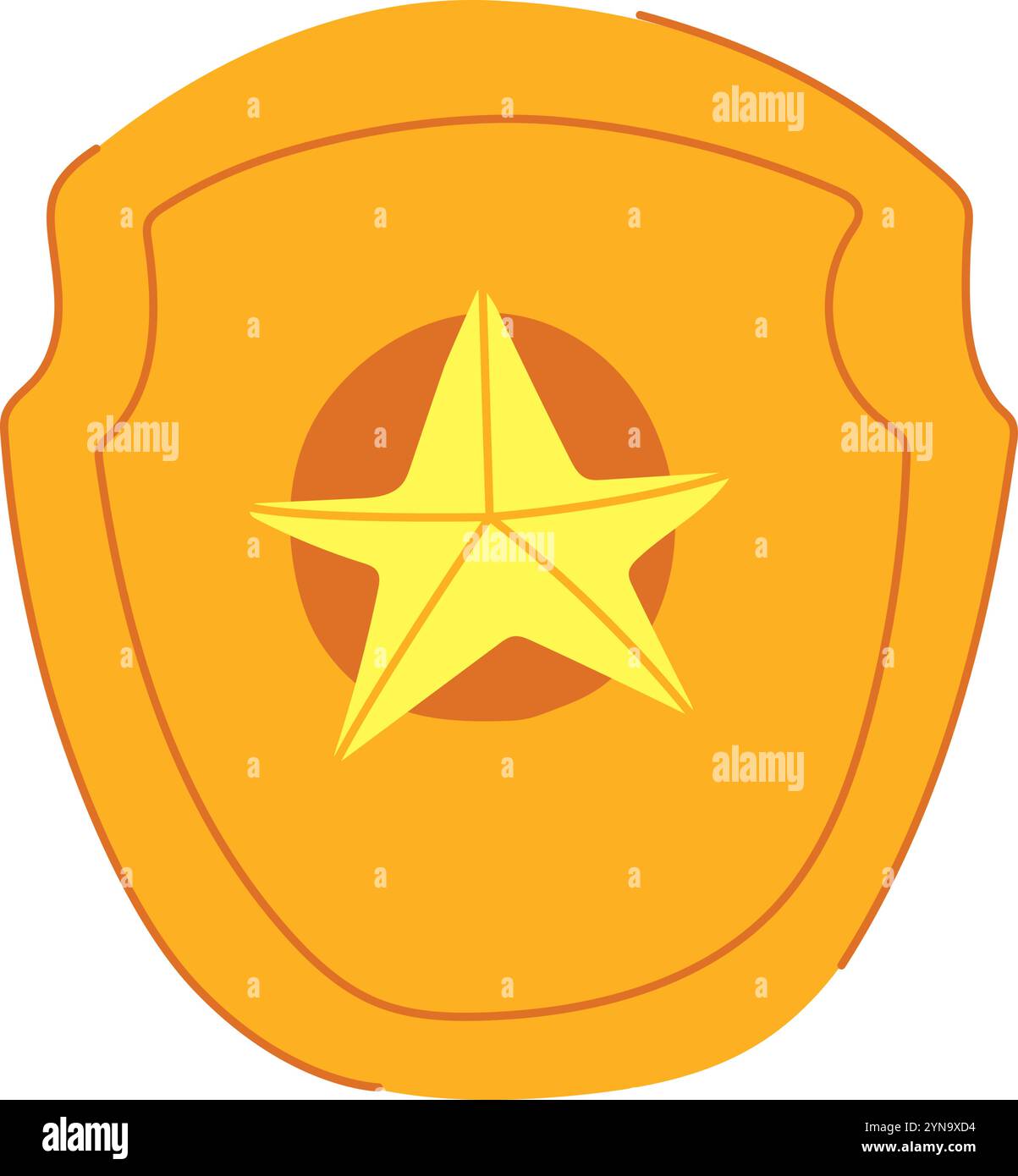 merit star badge cartoon vector illustration Stock Vector Image & Art ...