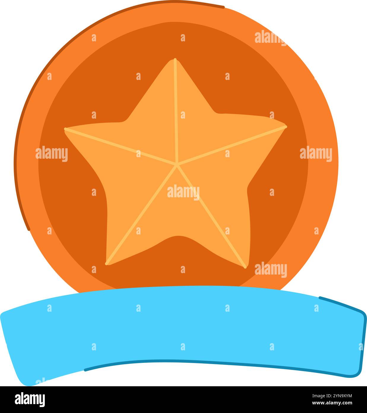 excellence star badge cartoon vector illustration Stock Vector Image ...