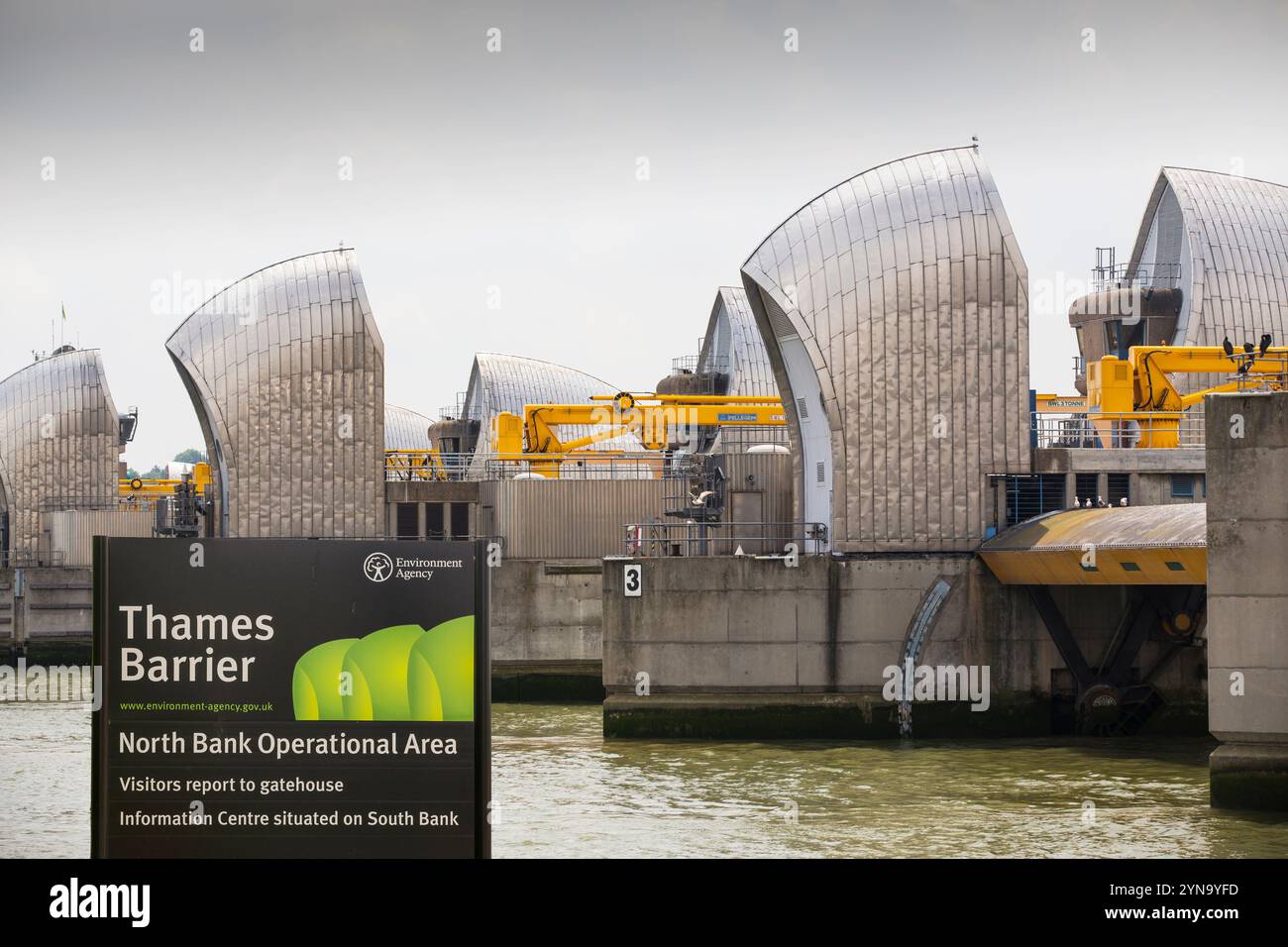 Thames Barrier dam on River Thames Stock Photo - Alamy