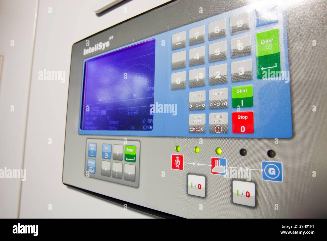 Monitor and electronic switch at anaerobic bio digester Stock Photo - Alamy
