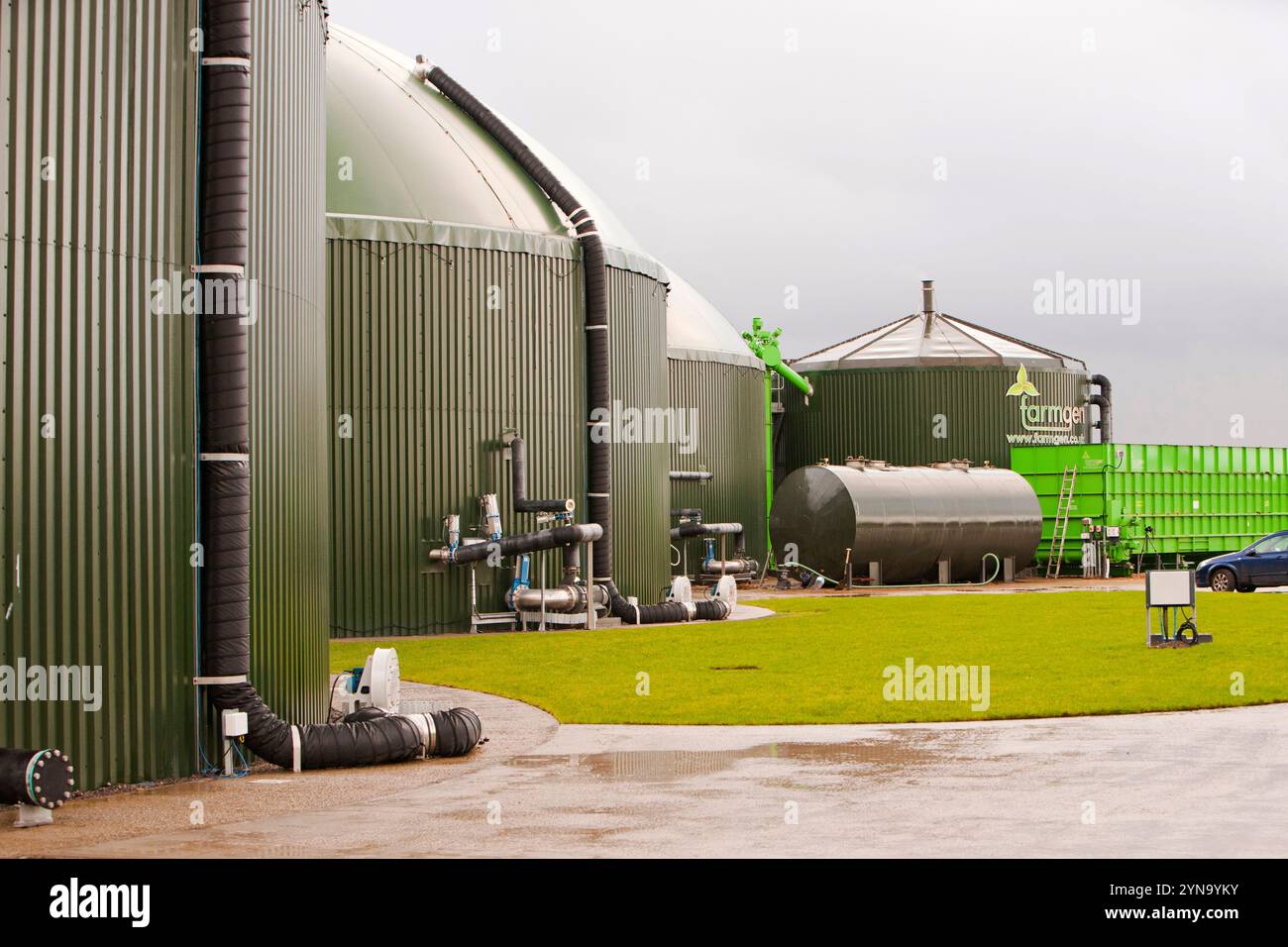 Big gas tanks at anaerobic bio digester Stock Photo - Alamy