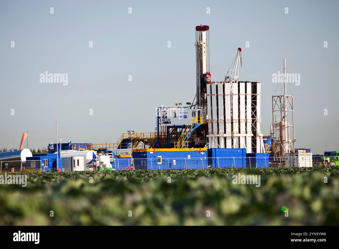 Test drilling site for shale gas, Southport, Lancashire, England, UK ...
