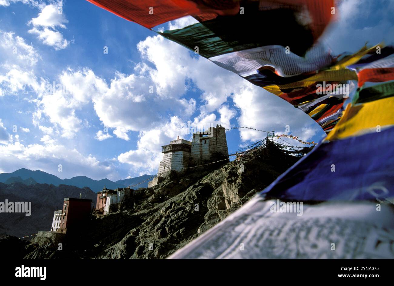 On a rocky outcrop above the town of Leh, Namgyal Gompa is protected by ...